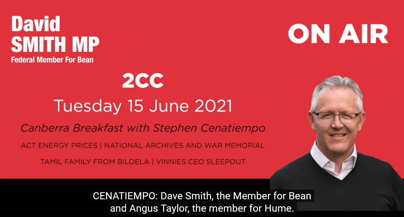 Radio Interview - 2CC Canberra Breakfast - 15 June 2021
